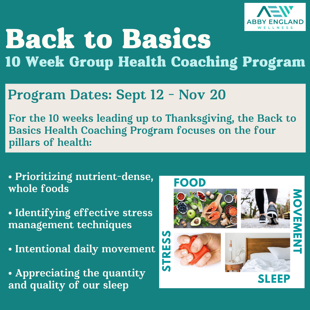 Group Health Coaching Program | Abby England Wellness